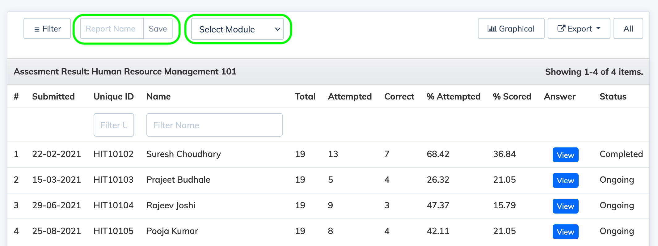 Assessment Result Report Alphalearn