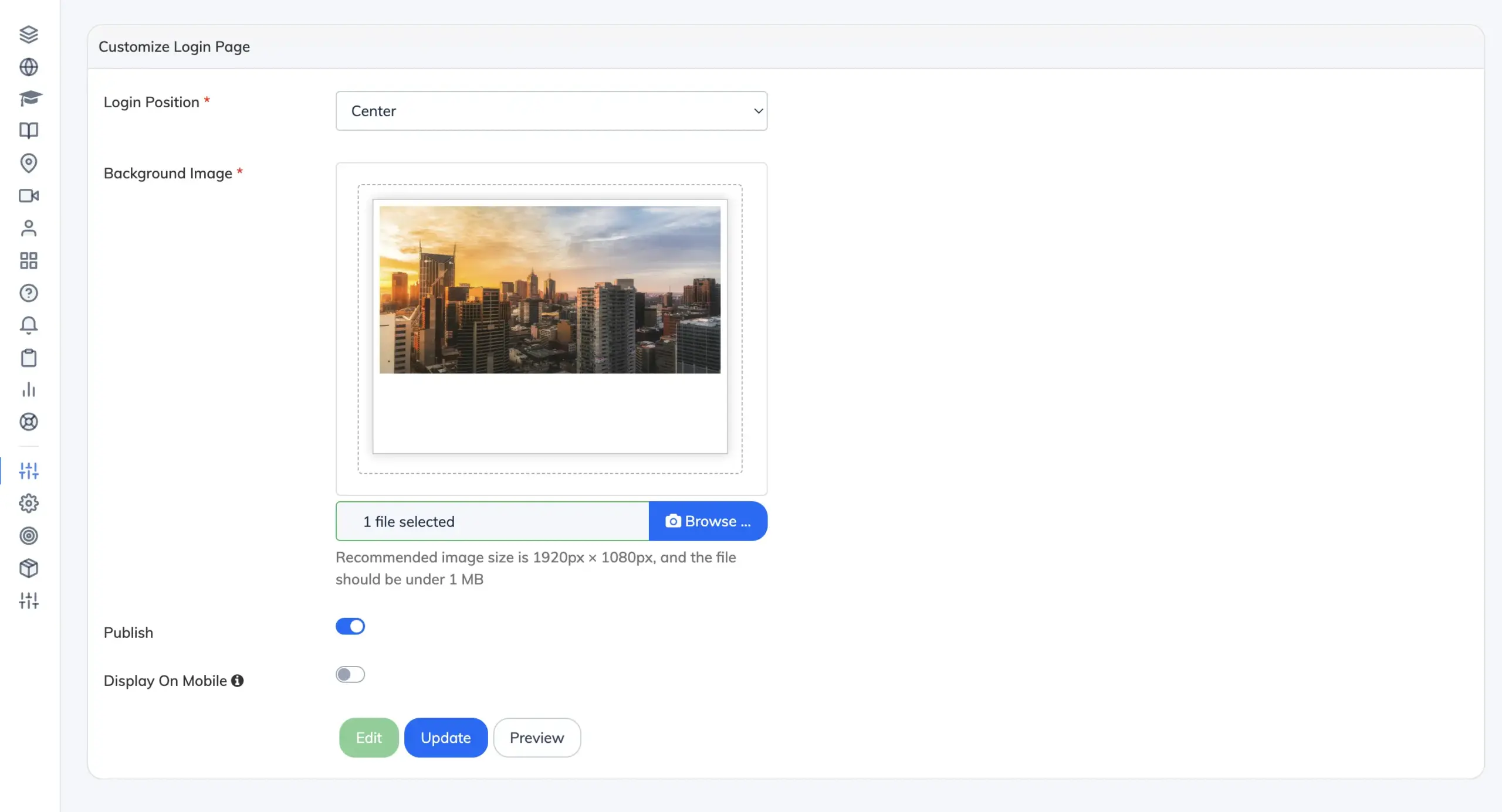Customize Login Page - Alphalearn